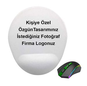 Sublimasyon Oval Mouse Pad - Bilek Destekli | Kaliteli Ürün